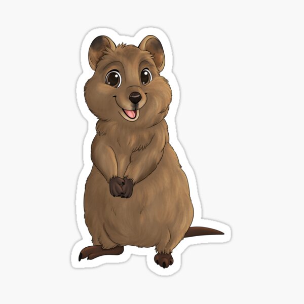 "Happy Quokka" Sticker by caseysketches | Redbubble