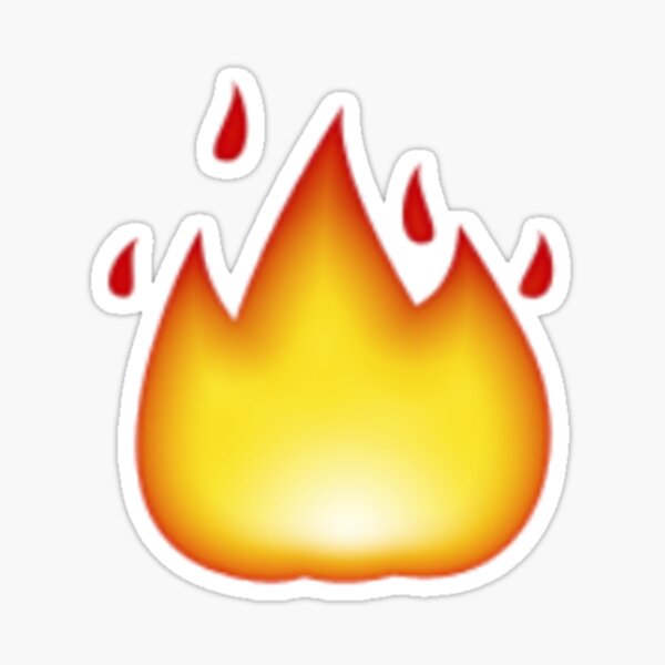"fire emoji" Sticker for Sale by raybands | Redbubble