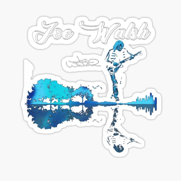 "Joe Walsh guitar water reflection TShirt" Sticker for Sale by ...