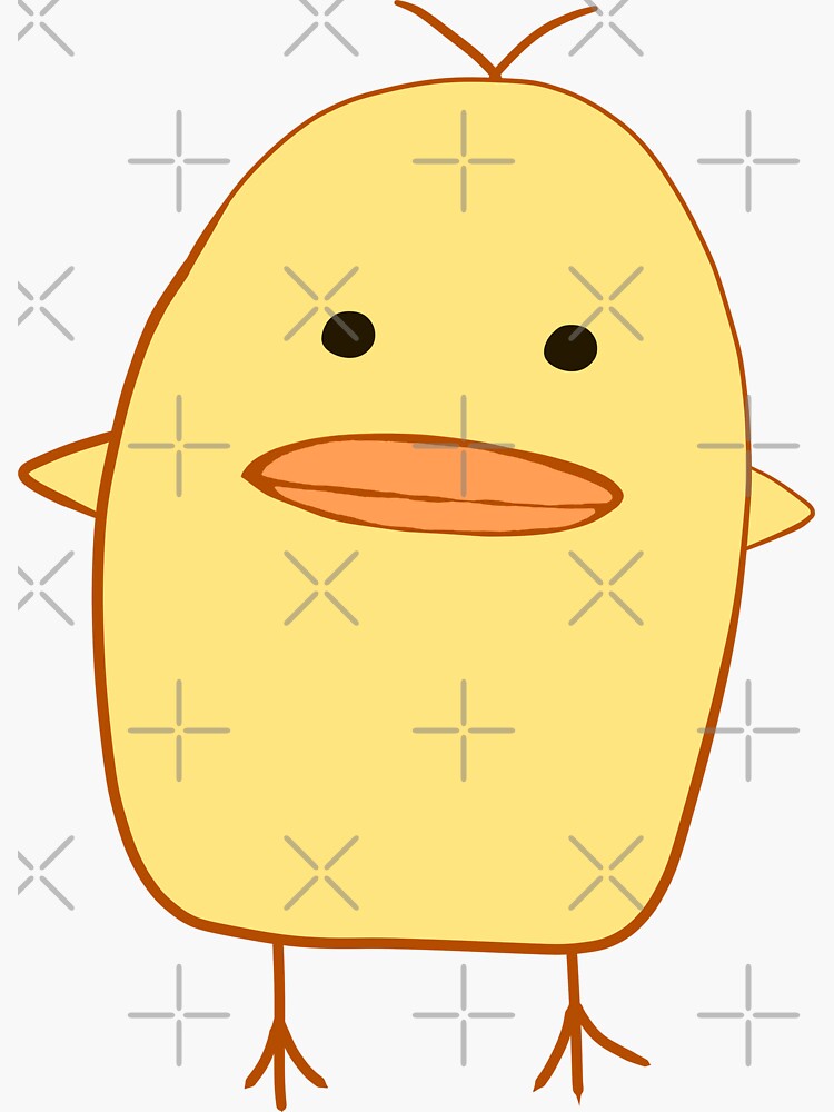 "Kawaii yellow chick illustration " Sticker for Sale by MOODU | Redbubble