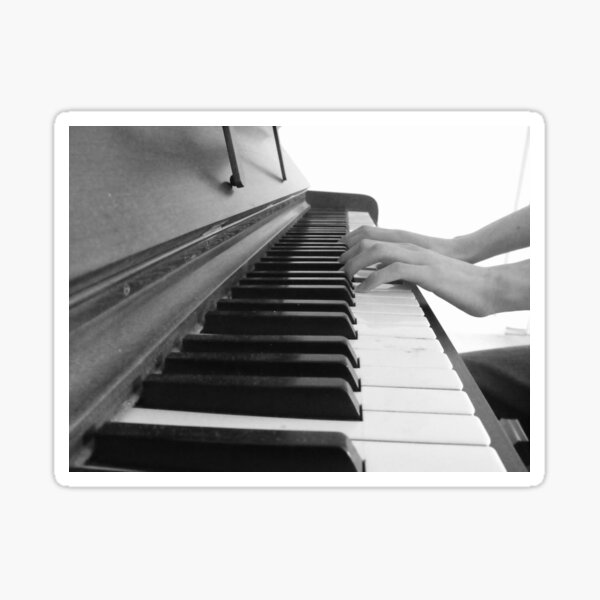 "Piano" Sticker for Sale by Hannah-C | Redbubble