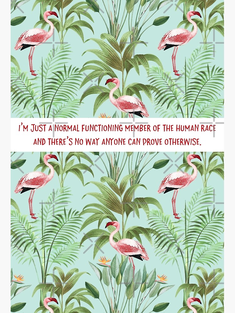 "I'm just a normal functioning human being." Poster for Sale by ...