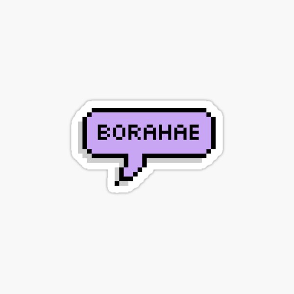 "BTS Borahae" Sticker by bluegogi | Redbubble