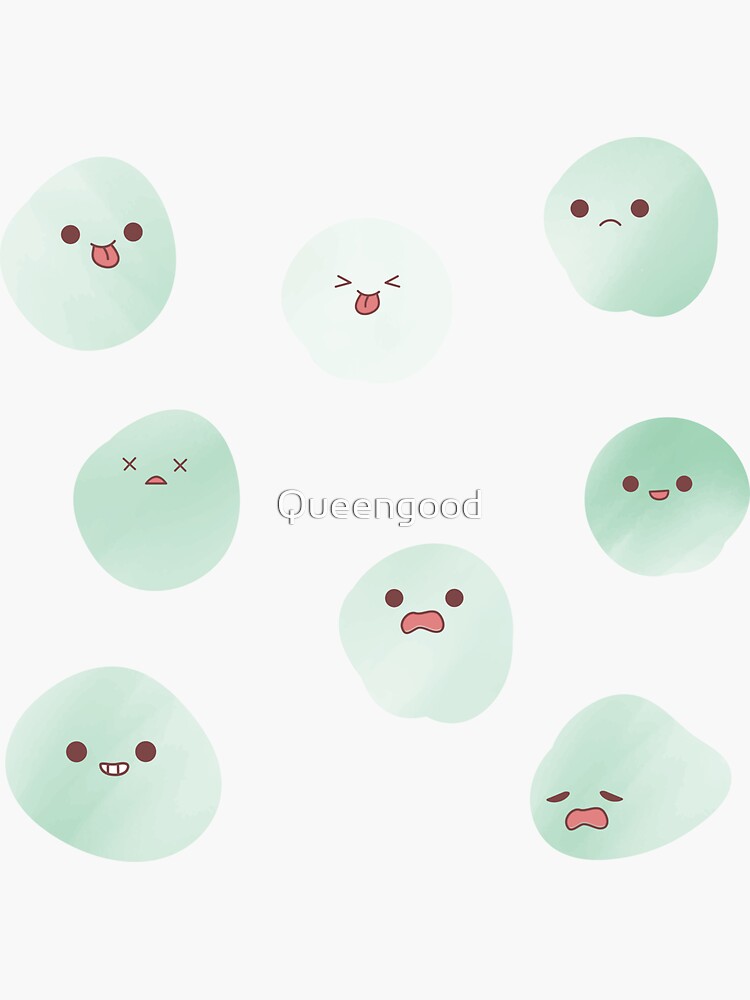 "mint Smiling Face, Cute Smile,Have A Nice Day,Keep Smiling," Sticker ...