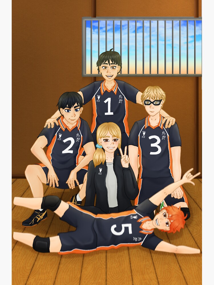 "haikyuu first years as third years" Sticker for Sale by chakochak12 ...