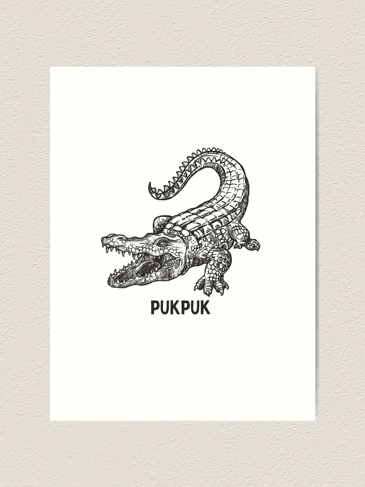 "Pukpuk Crocodile - Papua New Guinea" Art Print by PNG-pikinini | Redbubble