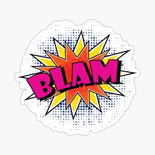 "BLAM! Comic book pop art" Sticker for Sale by koolkatart | Redbubble