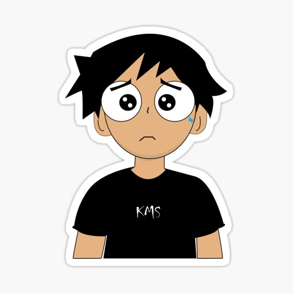 "Sad Boy (KMS)" Sticker for Sale by StefanCgraphics | Redbubble