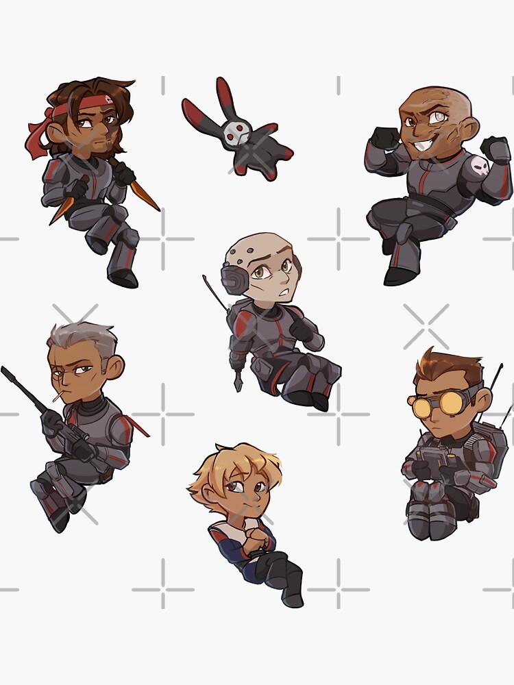 "The Bad Batch Chibis (select MEDIUM/LARGE)" Sticker for Sale by ...