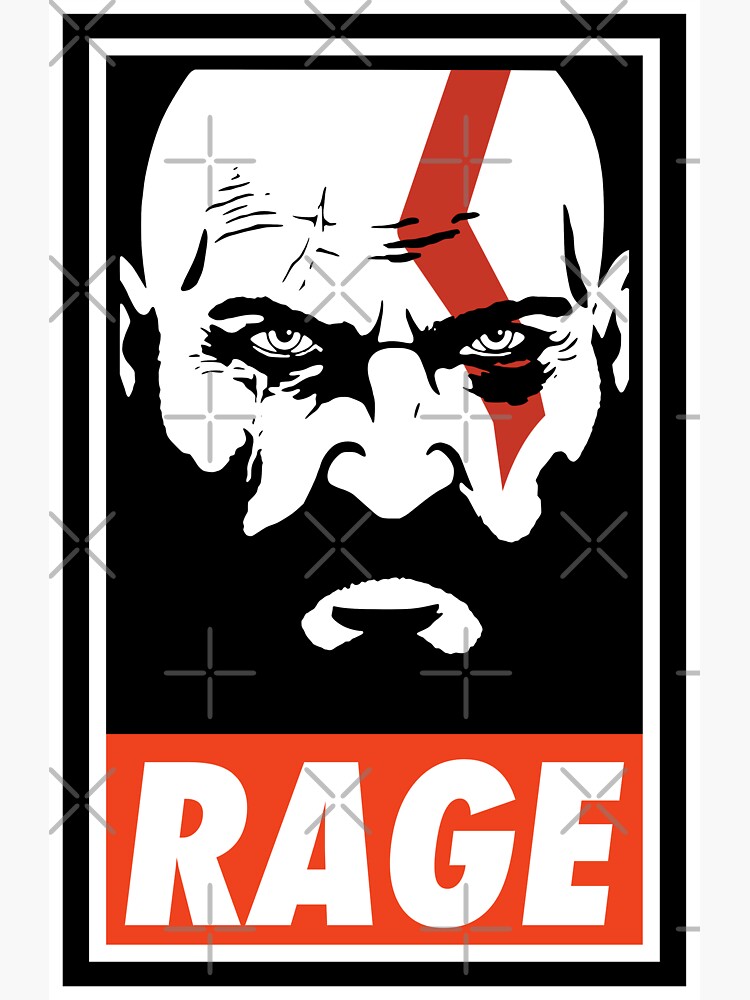 "Rage" Sticker by comicbookdude | Redbubble