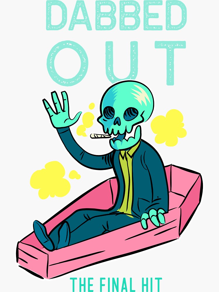 "Dabbed Out The Final Hit Skeleton Design" Sticker for Sale by Artpace ...