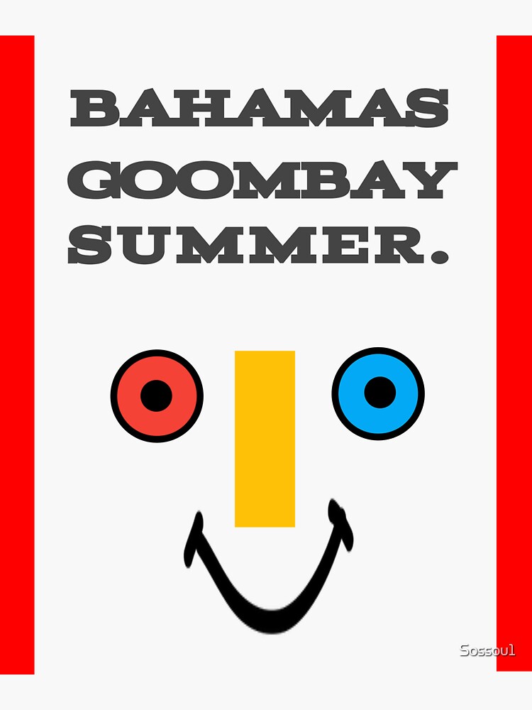 "BAHAMAS GOOMBAY SUMMER" Sticker by Sossou1 | Redbubble