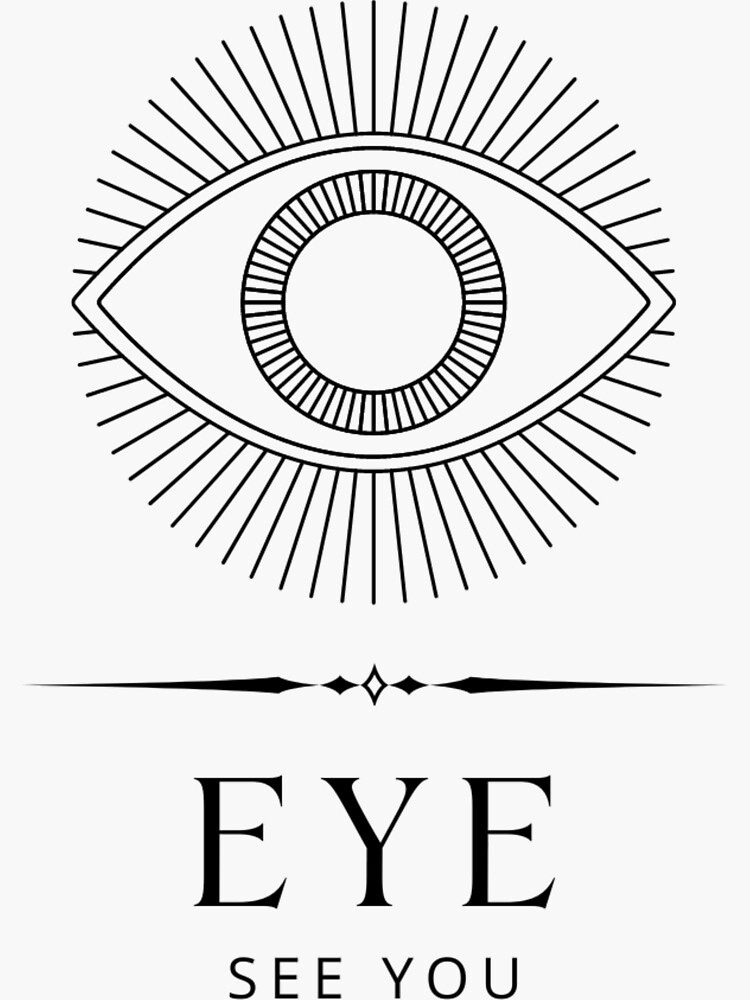 "Eye See You Black Text |" Sticker for Sale by Visual-Venture | Redbubble