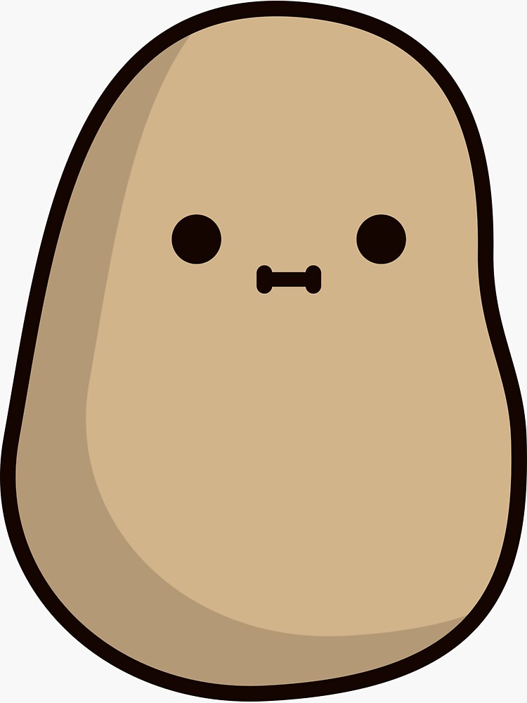 "smiley potato face" Sticker for Sale by Menddyy | Redbubble