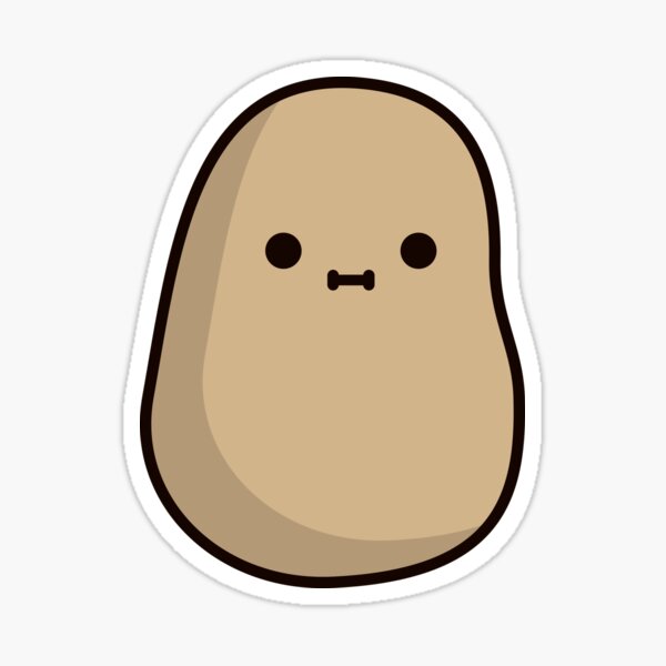 "smiley potato face" Sticker for Sale by Menddyy | Redbubble
