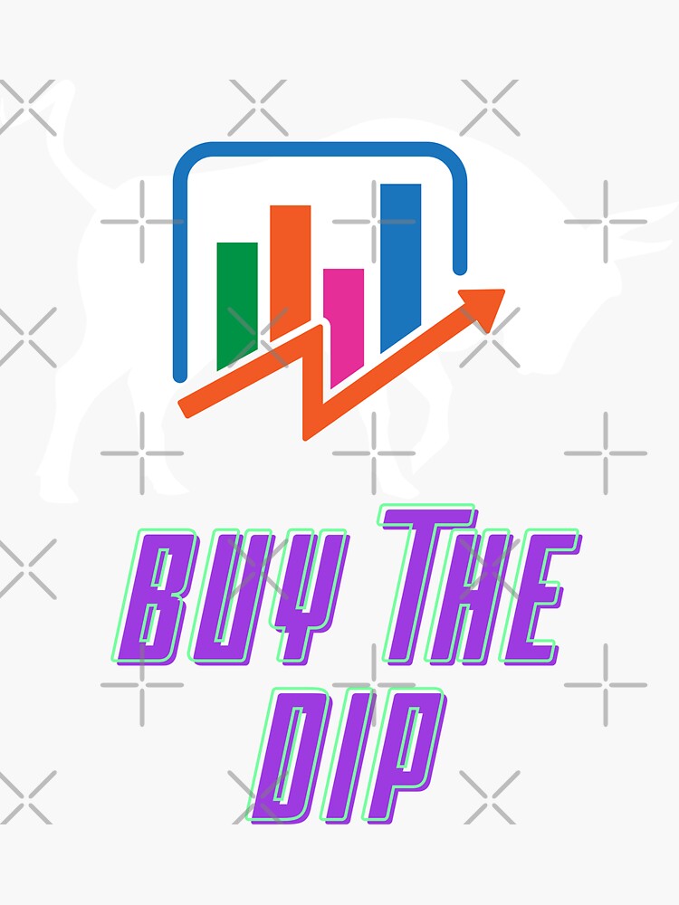 "Buy The Dip Bull Market" Sticker for Sale by NerdGrrl | Redbubble