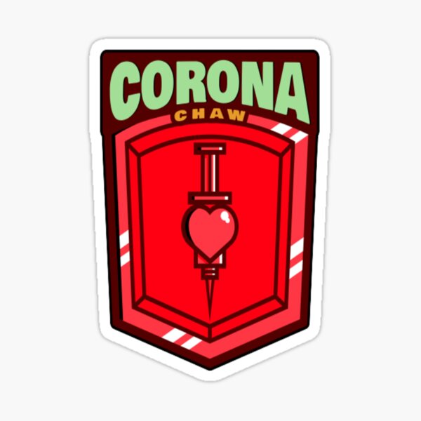 "corona chaw " Sticker by Ammarou | Redbubble