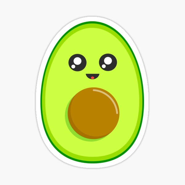 "smiley avocado face" Sticker for Sale by Menddyy | Redbubble