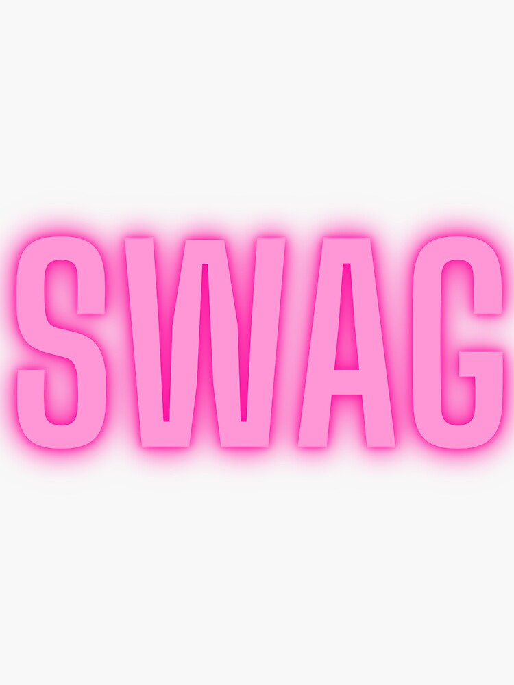 "Swag Pink Glow " Sticker for Sale by JGVentures | Redbubble