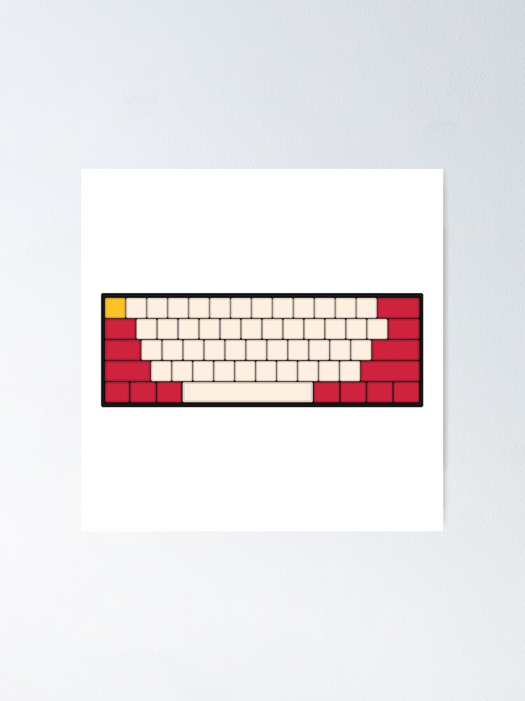 "Mechanical Keyboard - Ferrari F1 Team Colour Scheme" Poster by GreazyL ...