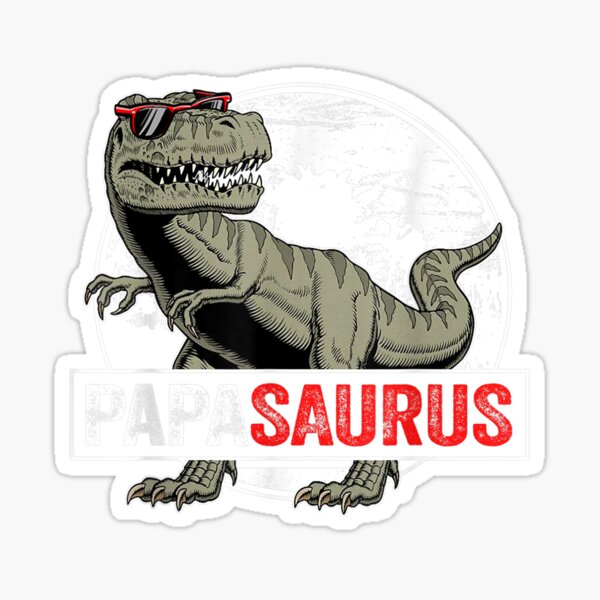 Pegatina «Día del padre Papasaurus T Rex Dinosaur Funny Papa Saurus» de ...