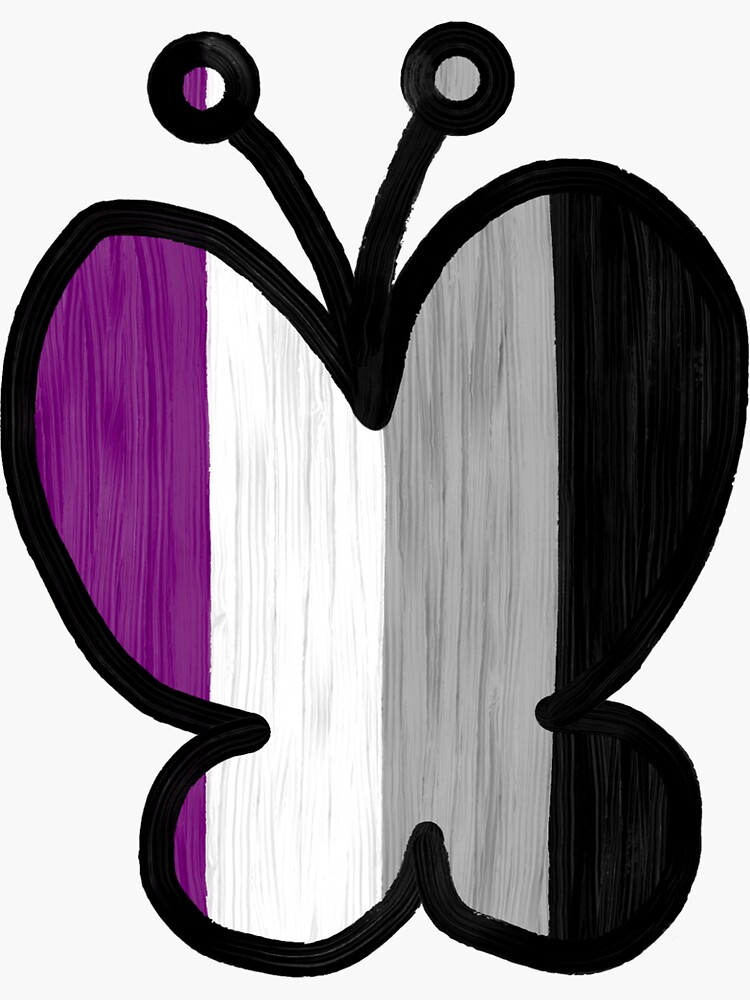 "Asexual Pride Butterfly" Sticker for Sale by baileyfinn | Redbubble