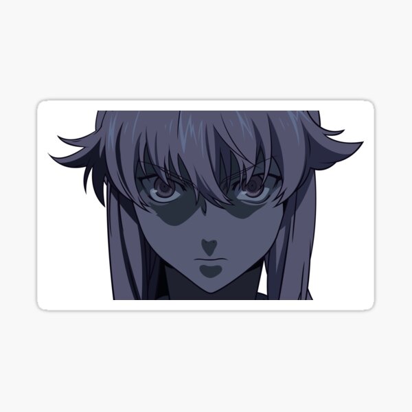 "Yuno Gasai - Mirai Nikki" Sticker for Sale by MizukageKira | Redbubble