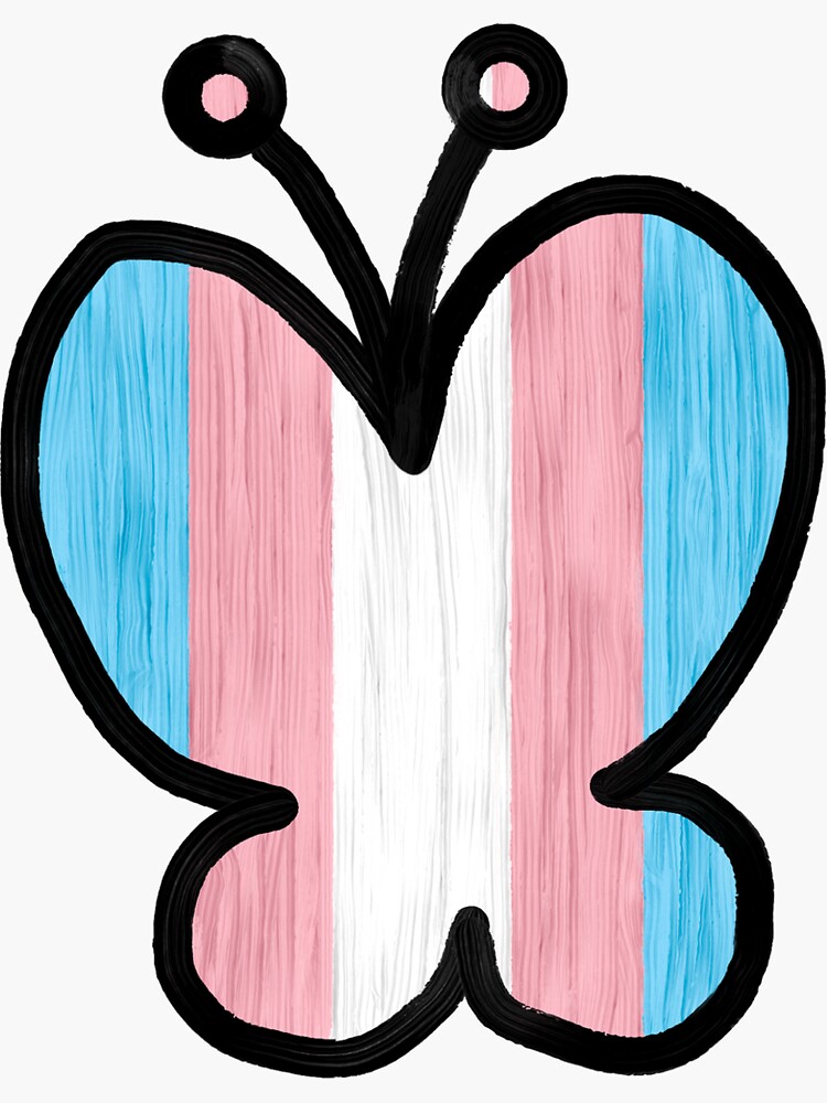 "Transgender Pride Butterfly" Sticker for Sale by baileyfinn | Redbubble