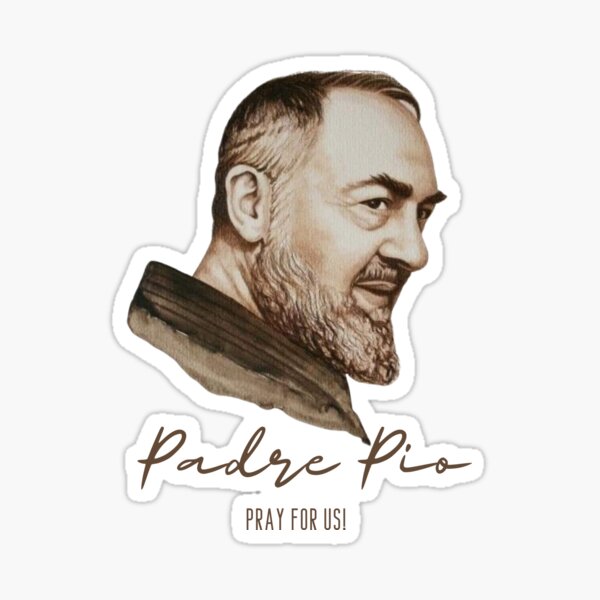 "Padre Pio, St. Father Pio, Italy" Sticker by ADMG | Redbubble