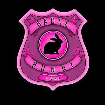 "Badge Bunny- Pink Variant" Sticker for Sale by BrattyBaddie | Redbubble