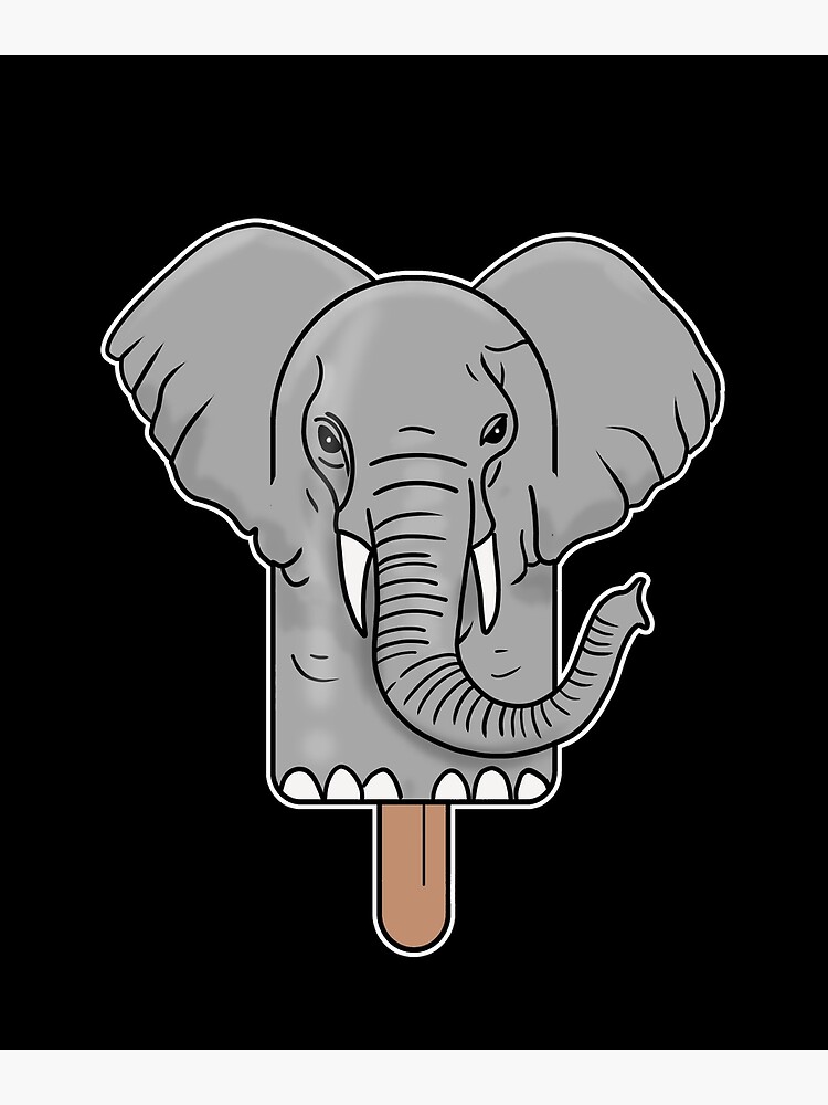 "Animal Popsicle Elephant Ice Cream Summer Gift" Poster for Sale by ...
