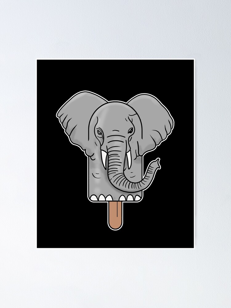 "Animal Popsicle Elephant Ice Cream Summer Gift" Poster for Sale by ...