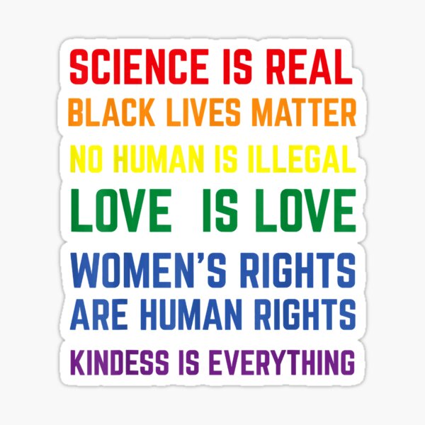 "Science is real LGBT Gay Pride LGBTQ Human Pride" Sticker for Sale by ...