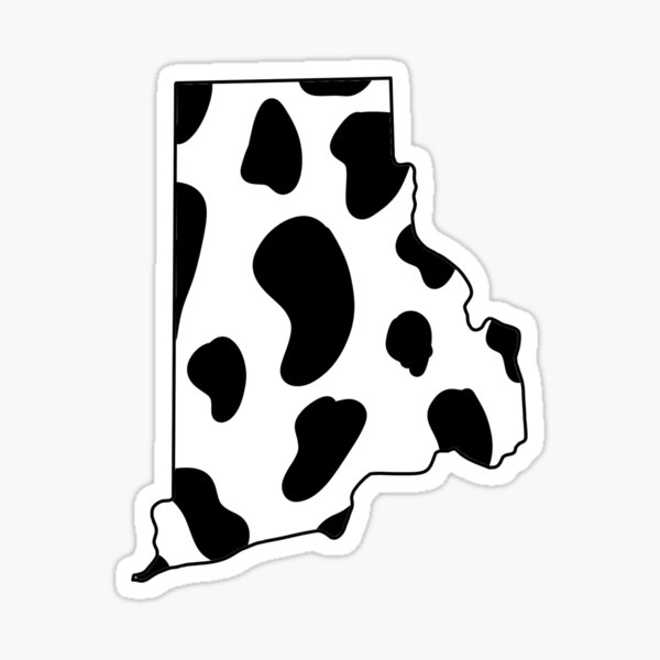 "Cow Print Rhode Island" Sticker by moxsto | Redbubble