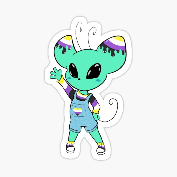 "Galactic Mouse Non Binary Pride" Sticker for Sale by TamusGalaxy ...