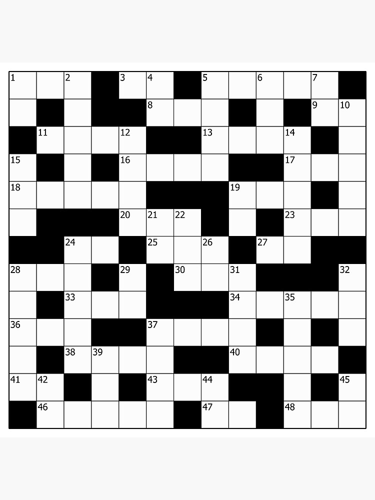 "Standard Crossword Puzzle Design" Sticker by LPWeeber8861 | Redbubble