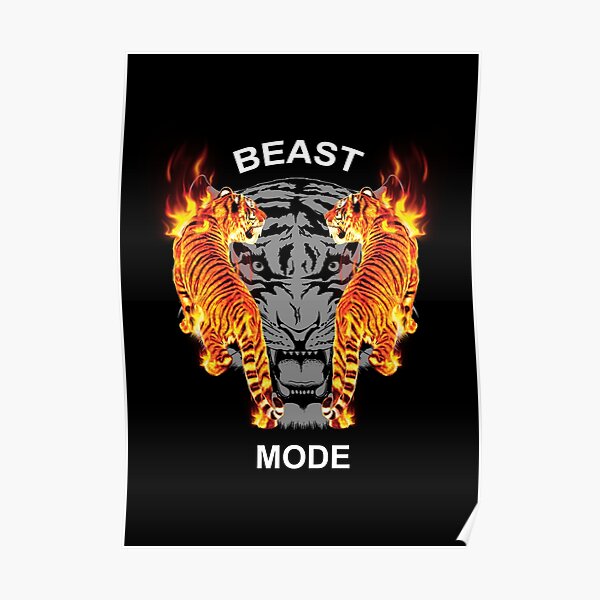 "Tiger Beast Mode" Poster for Sale by shadarin | Redbubble