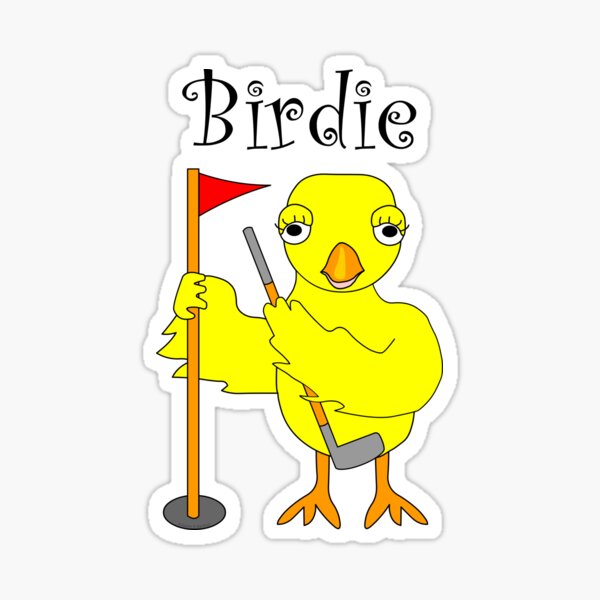 "Birdie Golf Chick " Sticker by BartholGraphics | Redbubble
