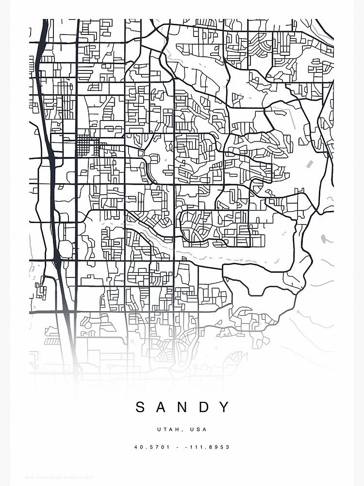 "Sandy, Utah USA Map Poster" Poster by TheZenSprout | Redbubble