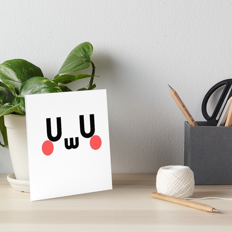 "uwu copypasta cute sticker" Art Board Print for Sale by Akledo | Redbubble