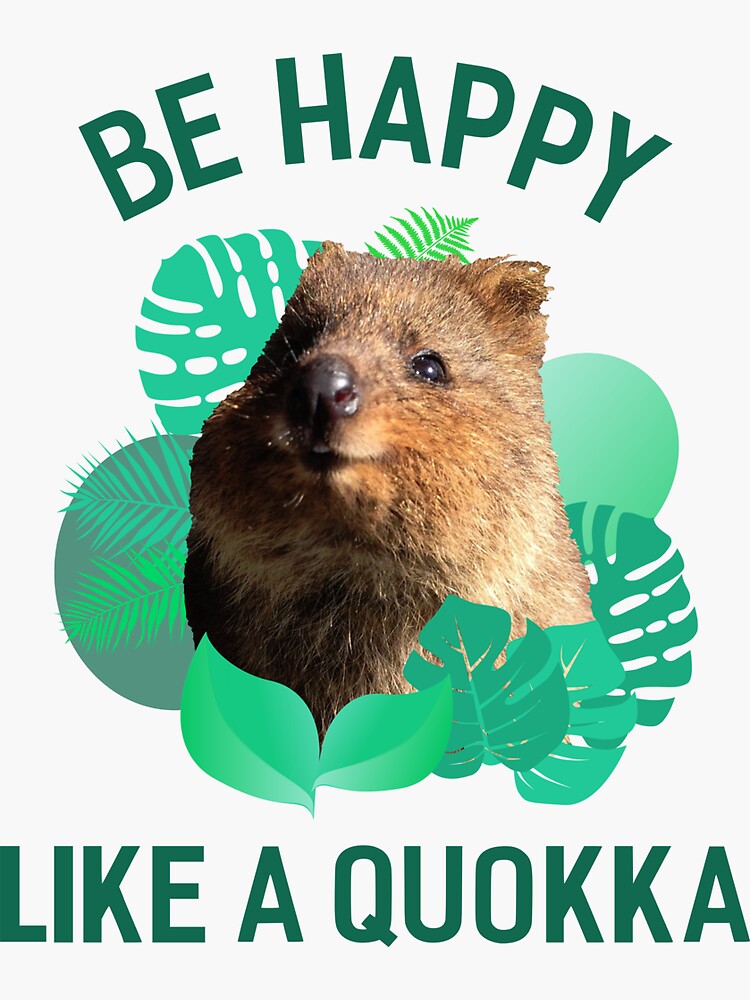 "Happy Like a Quokka - Floral photograph" Sticker for Sale by ...