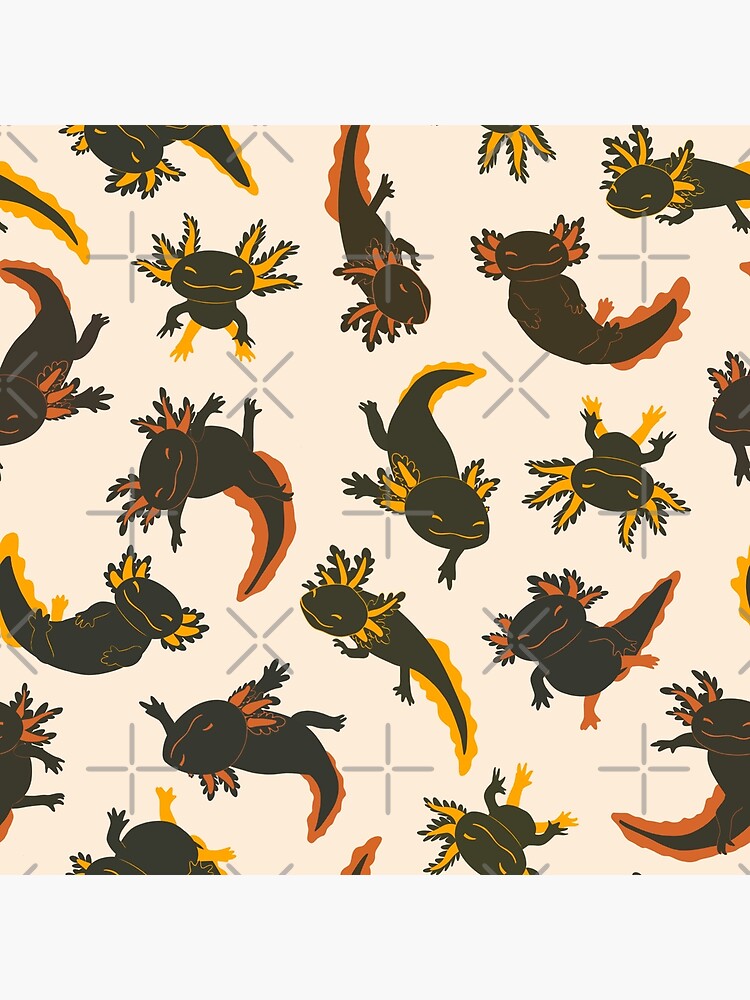 "Lava axolotls" Art Print for Sale by scribbli | Redbubble
