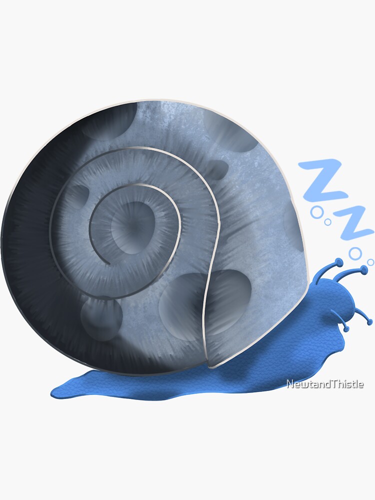 "Moon Snail - Sun & Moon Snails" Sticker for Sale by NewtandThistle ...