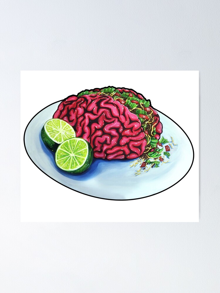 "Brain Taco" Poster by Depp800 | Redbubble
