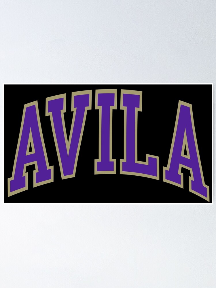 "avila - college font curved" Poster by scollegestuff | Redbubble