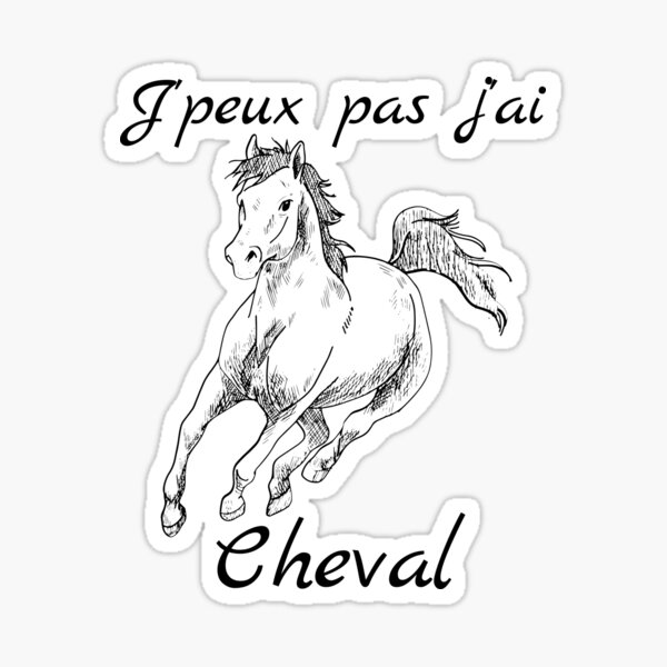 "I can't I go horse-riding" Sticker for Sale by PassionAfrica | Redbubble