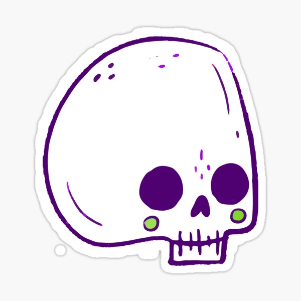 "Purple skull" Sticker by FantaDesigns | Redbubble