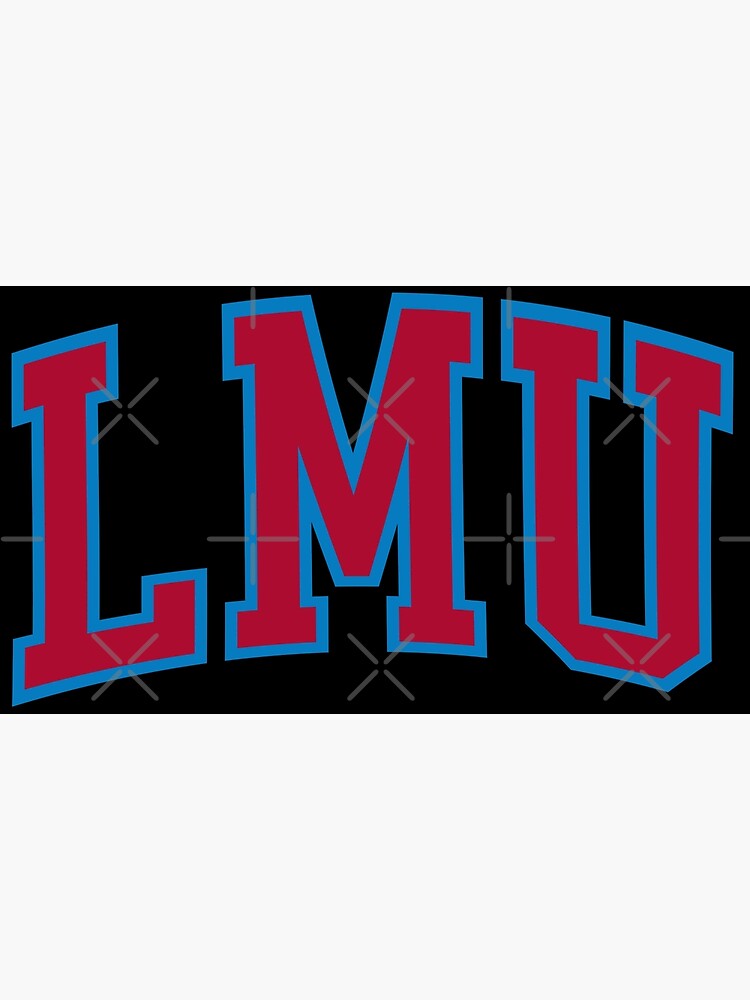 "lmu - college font curved" Poster by scollegestuff | Redbubble