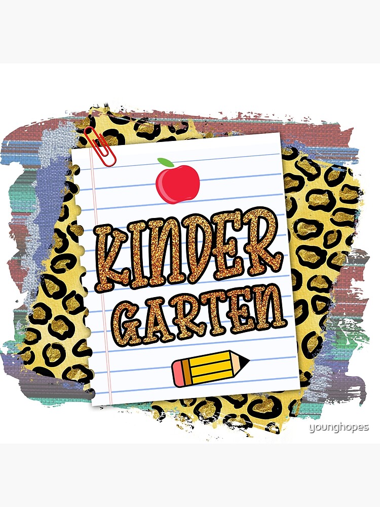 Lámina artística «Kindergarten Feliz primer día de clases - Regreso a ...