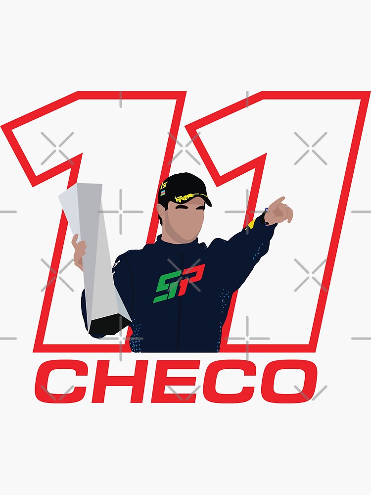 Pegatina for Sale con la obra «Sergio Pérez 11 Checo» de Amir Riyaz ...